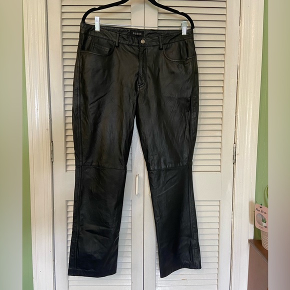 Guess | Pants & Jumpsuits | Guess Vintage Genuine Leather Pants | Poshmark